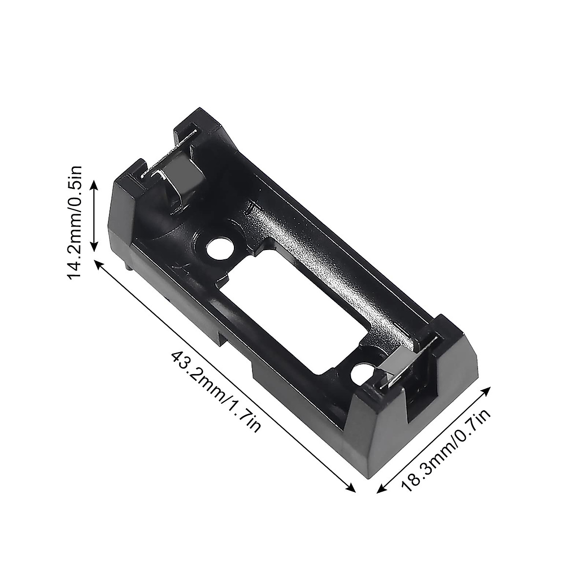 8pcs CR123A CR123 Battery Holder Box Clip Case with PCB Mounting Wire for CR123 CR123A Lithium Battery