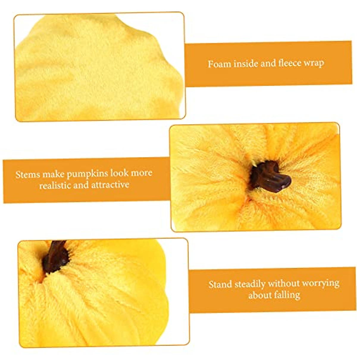 ABOOFAN 12 pcs Fake Faux Pumpkin Wedding Desktop Ornament Pumpkin Sculpture Little Pumpkin Pumpkin Foam Crafts Halloween Fake Figurines Home Decor Decorations Display Ornaments Vegetable