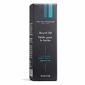 The Art of Shaving Premium Beard Oil for Men, 99% Plant-Based Oils, Citrus Mint Basil Essential Oils, 1 fl. oz.