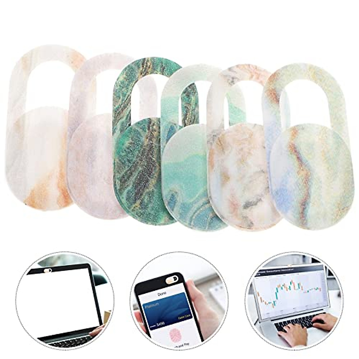 SOLUSTRE 6pcs Lens Cover Webcam Cover Webcam Slide Cover Tablet Laptop - Cover Lenses Phone Cover Webcam Privacy Lens Protector Phablet Abs Slider Computer Blocker
