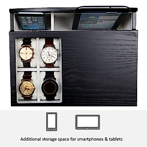 Decorebay Sawyer Valet Station, Watch Case and Jewelry Box Organizer