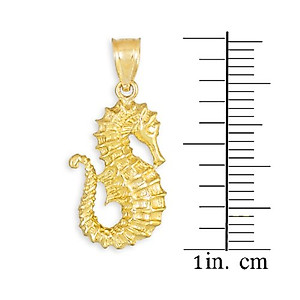 14k Yellow Gold Seahorse Pendant