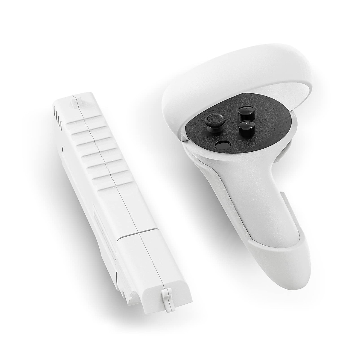 JULHOVR VR Game Stock Cover Grip Attachment Accessories Compatible with Quest 2 Touch Controllers,Enhance Arizona Sunshine Robo Recall Pavlov Onward VR FPS Gaming Experience(2 Pack-White)