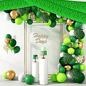 6 Pack 10 Feet Foil Fringe Garland Metallic Tinsel Banner Wall Hanging Curtain Streamers Backdrop for Parade Floats Bachelorette Wedding Birthday Party Thanksgiving Christmas Decorations(Green)