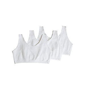 Fruit Of The Loom Womens Built Up Tank Style Sports Bra, White/White/White, 38 US