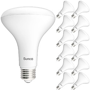 Sunco 12 Pack BR30 LED Bulbs 1600 Lumens, Indoor Flood Lights 16W Equivalent 100W 5000K Daylight E26 Base, Interior Dimmable Recessed Can Light Bulbs - UL Listed
