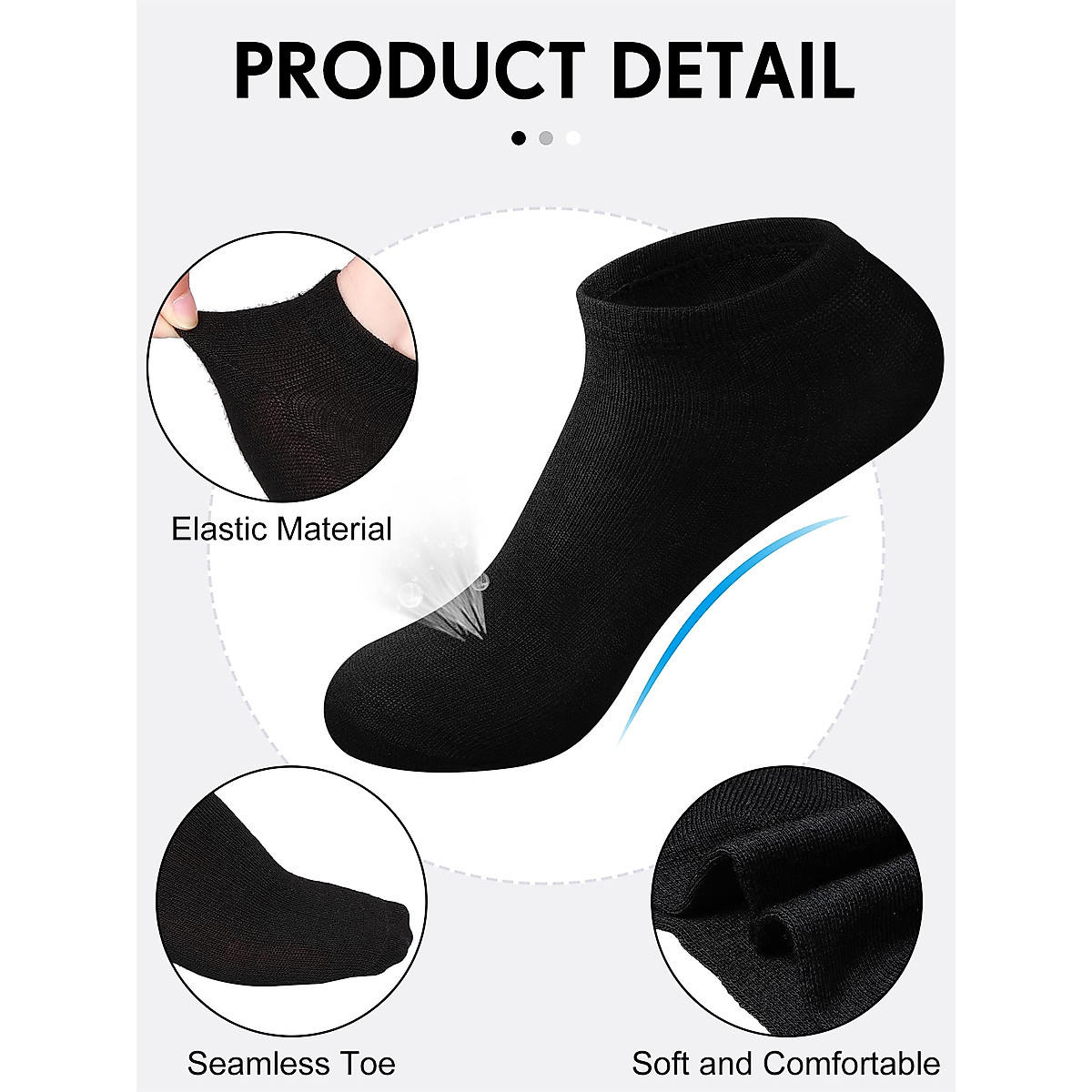 150 Pairs Low Cut Ankle Socks Pack Comfortable Wicking Lightweight Ankle Sock Casual No Show Short Socks for Men Women (White, Black and Gray)