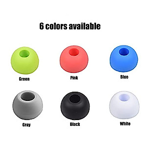 Replacement Silicone Ear Tips Earbuds Buds Set Compatible with for Powerbeats 2 3 Wireless Beats by dre Headphones Earphones, 4 Pairs (White)