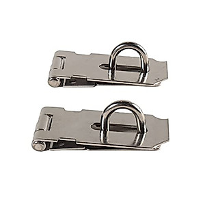Door Locks Hasp Latch | Royabolt | 3 Inch 2 Pack Stainless Steel Safety Padlock Clasp Hasp Lock Latch, Extra Thick Gate Lock Hasp with Screws (3 inch)