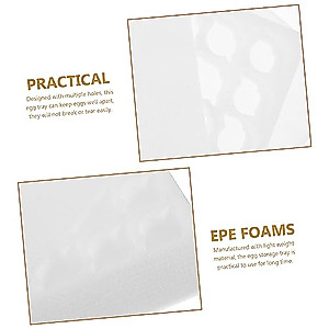 Uonlytech Refrigerator Containers Egg Cartons Fridge Containers Desk Tray Containers for Fridge Kitchen Egg Container Portable Egg Tray Egg Holder White Egg Rack Pearl Cotton Egg Shape