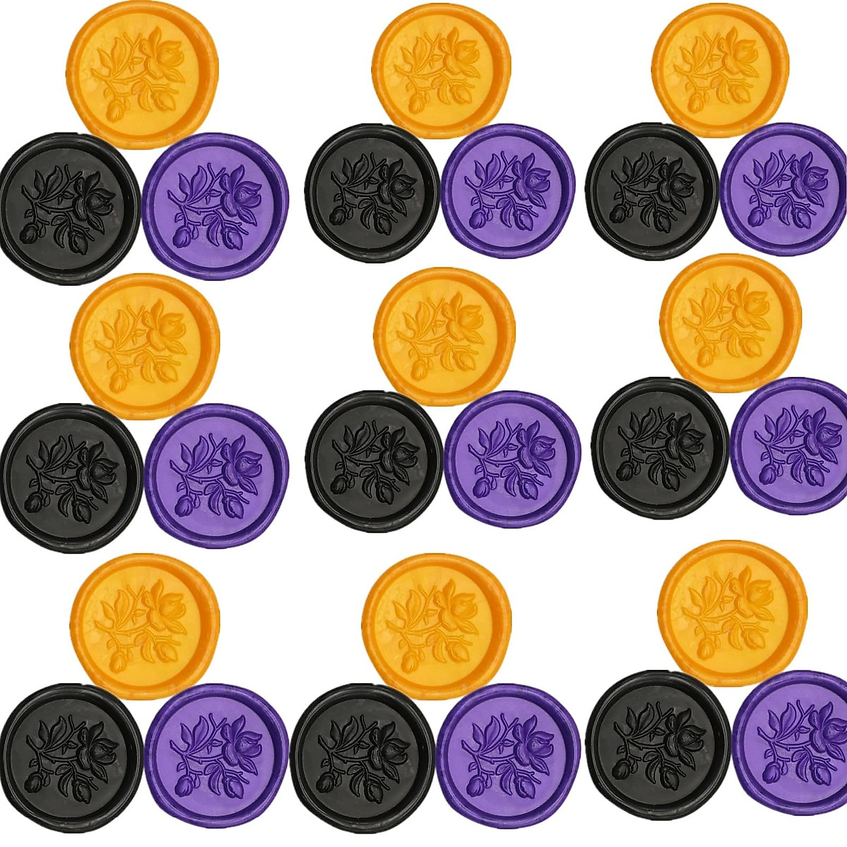 Wax Seal Sticks, Atopbb Halloween 30 Pcs Glue Gun Wax Sealing Sticks for Wax Seal Stamp, 3 Colors Sealing Wax Sticks Set for 0.28'' Glue Gun Wax Sealing Sticks (Halloween)