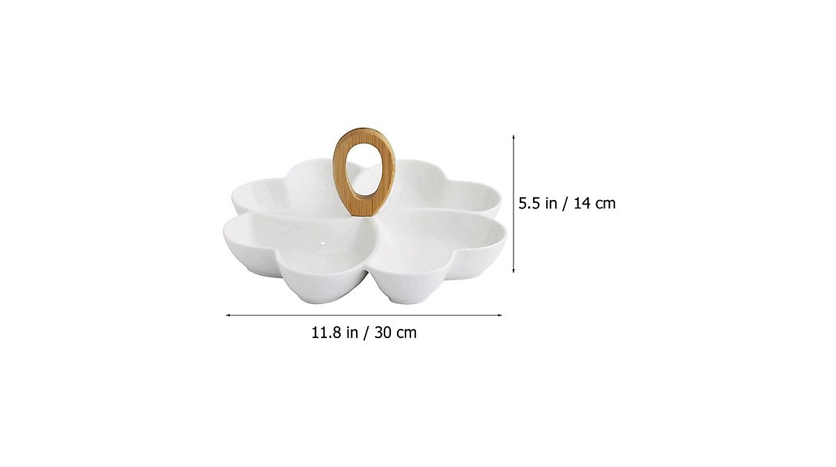 Heart-shaped Dim Sum Plate - Elegant Serving Tray