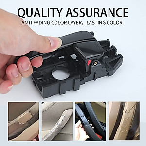 CROSSPASSION Interior Door Handles,Front Left & Right Driver Side,for 2001 2002 2003 2004 2005 2006 for Hyundai Elantra,Replace 83452/83453/826102D000CA/826202D000CA