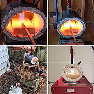 Single Burner Gas Propane Forge, Portable Oval Propane Burner Forge Large Capacity For Blacksmithing, Knife Making, Forging Tools and Equipment