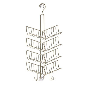 iDesign Verona Metal Hanging Bathroom Shower Caddy, Extra Space for Shampoo, Conditioner, Soap, Razors, Loofahs, Towels, 24.6" x 10.6" x 3.8", Satin Silver
