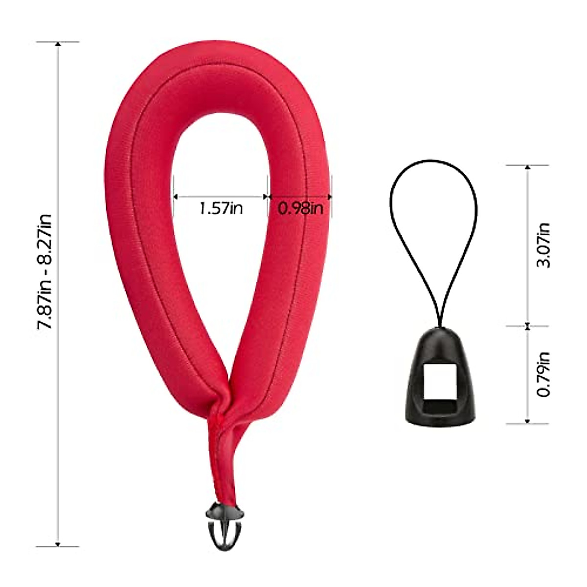 Luxebell Waterproof Camera Float, Universal Foam Floating Wrist Strap for GoPro Hero 11 10 9 8 7 6 5, Nikon, Olympus, Canon, Keys, Sunglasses and Phones Orange & Red