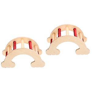 balacoo 2pcs Squirrels Wooden Castle Hamster Platform Critter Nation Small pet Toy Rabbit ramp Gerbils Climbing Ladder Parrot Decor Parrot Toys Wooden Hamster Toy Hamster Supplies to Climb