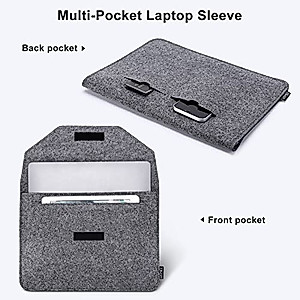 HOMIEE Laptop Sleeve Bag Compatible with MacBook Air/Pro, 13-13.3 inch Notebook, Compatible with MacBook Pro 14 inch 2023-2021 A2779 M2 A2442 M1, Felt Bag with Pocket and Small Case