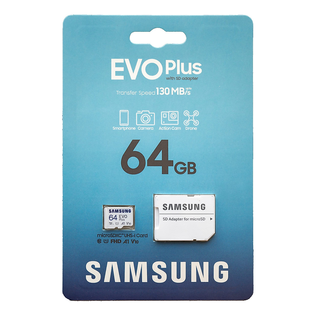 Samsung 64GB Micro SDXC Class 10 UHS-I EVO Plus Memory Card Works with Nintendo Switch, Switch Lite, Switch OLED Gaming Console (MB-MC64KA) Bundle with 1 Everything But Stromboli Micro SD Card Reader