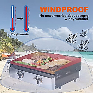 Wind Guard for Blackstone Griddle 22 Inch, 4 Packs Stainless Steel Waterproof Wind Screen Flat Top Grill Accessories, Protect Flame Hold Heat, Compatible with Hood, Black (Fit for 22" Griddle)