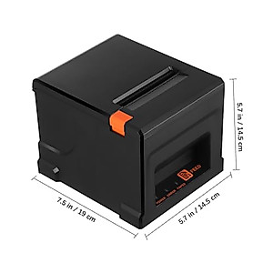 ULTECHNOVO Portable Printer Thermal Printer Abs Receipt Printer for Small Business Black Thermal Pos Printer