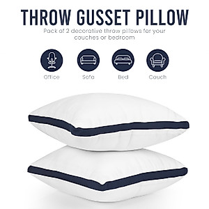 Utopia Bedding Throw Pillow Inserts Pack - Pack of gusseted throw pillow are The ideal fit for your living room couch or bedroom.