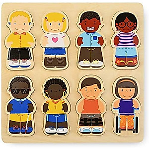 Discovery Toys WE All Belong Diversity Wooden Puzzle | 2-Sided Interchangeable Puzzle | Special Needs & Abilities Wooden Puzzle | 2 Puzzles in 1 | Inclusive Chunky Toddler | 19 Months +