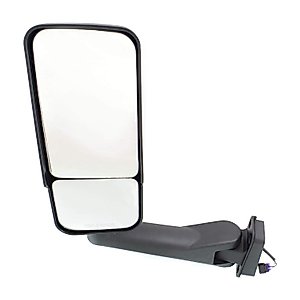 Kool Vue Driver Side Power Heated Mirror for Chevrolet C4500 Kodiak GMC C4500 Topkick 2003-2009 With Signal Light Paintable