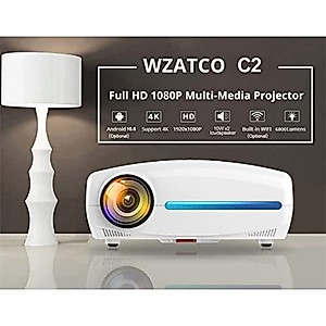 Feilx Mini Projector 2022 Upgraded Portable Video-Projector, HD LED Projector with 4D Digital Keystone 6800 Lumens Home Theater Portable Projector LED Projector