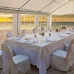 YITAHOME 20' x 40' Heavy Duty Gazebo with Reinforced Triangular Column Outdoor Party Wedding Tent Canopy Carport Shelter with Removable Sidewall Windows