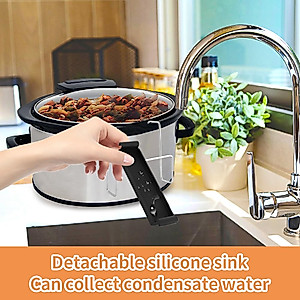 2pcs Slow Cooker Lid Holder and 1pc Wire Dishwashing Rag, Pot Lid Holder fits Most Slow Cooker, Stainless Steel Pot Lid Rack with Silicone Sink Keeps Countertops Clean(Silver,SIZE:4.56x1.2x3.9inch)