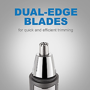 Fancii Professional Nose & Ear Hair Trimmer with LED Light, Water Resistant, Stainless Steel Blades, and Battery Power