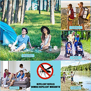 Moskiller Rechargeable Mosquito Repeller Outdoor with 20' Mosquito Protection Zone,Rechargeable Repeller Included 60 Hr Refill,No Candles or Flames for Outdoor Indoor Patio