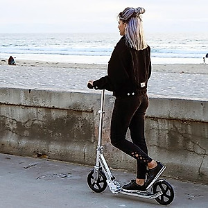 Razor A5 DLX Kick Scooter for Kids Ages 8+ - 8" Urethane Wheels, Foldable, Anti-Rattle Handlebars, For Riders up to 220 lbs