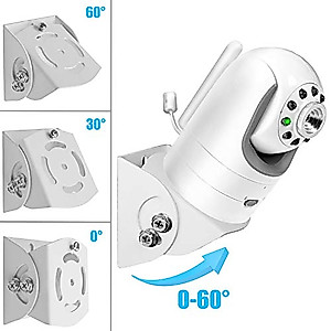 Baby Monitor Wall Mount for Infant Optics DXR-8,Adjustable Angle Mounting Brackets for Motorola,Babysense,HelloBaby and Most Universal Monitors Camera,Aluminum Alloy Material(White)