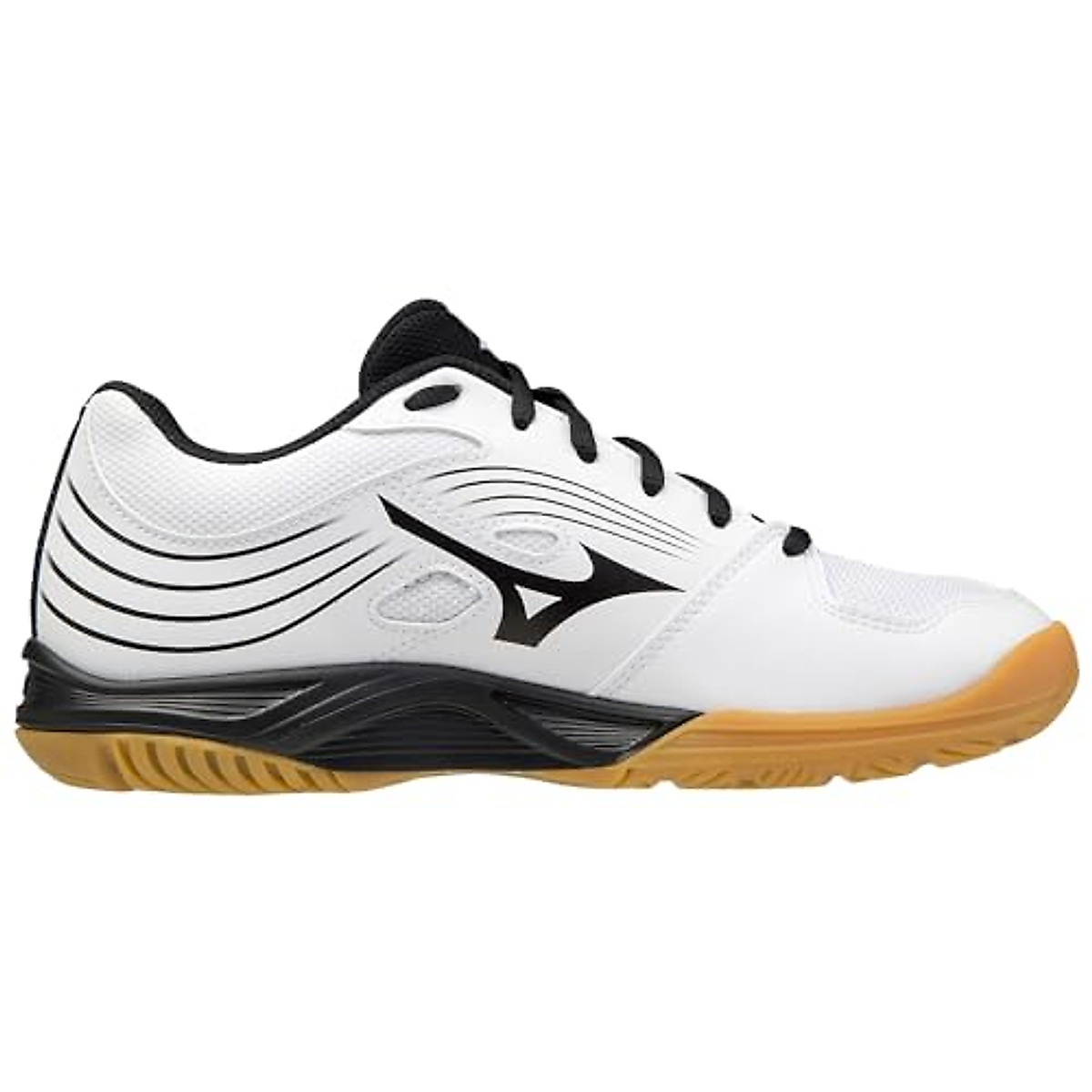 Mizuno Womens Cyclone Speed 3 Junior Shoe - White-Black, White/Black, 3 Big Kid US