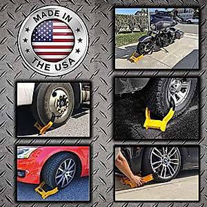 Titan Grip Wheel Lock-Heavy Duty Anti Theft Wheel Lock Clamp- Trailer Wheel Travel Security Lock Parking Boot- Truck SUV Car Motorcycle Van Camper Fit