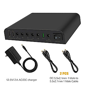 TalentCell Mini UPS Uninterrupted Power Supply 27000mAh 97.2Wh Lithium ion Backup Battery Pack with DC 12V/9V and 18W USB-A/USB-C PD Output for Router/Modem/LED Light, CCTV Camera, Smartphone and more
