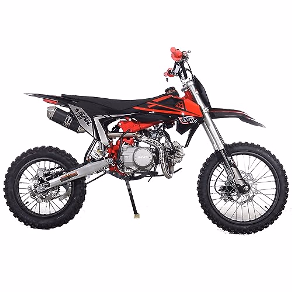 X-PRO Sail 125cc Zongshen Brand Engine Dirt Bike with 4-Speed Manual Transmission! Kick Start, Big 17"/14" Tires! (Red)
