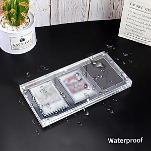 Auveach 1 Pack 35PT Acrylic TCG Triple Cards Frames, One-Touch-Open, Card Display, Clear Card Stands, Transparent Card Stands (Triple 1 Pack, 20mm)