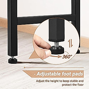 Yaheetech Over The Toilet Storage Cabinet with Door & Adjustable Shelf, Bathroom Storage Cabinet Freestanding Bathroom Organizer Toilet Rack, Metal Frame, Stable, Gray