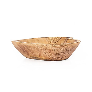 WitnyStore 8" Heart Shaped Bowl - Functional and Collectible Bowl - Handcrafted Wooden Bowl for Serving Candy Nuts Desserts Fruits or Accent Decor Gift for Any Occasion - 8" Brown