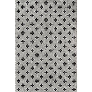 Novogratz by Momeni Villa Umbria Indoor Outdoor Rug, 6'7" x 9'6", Grey