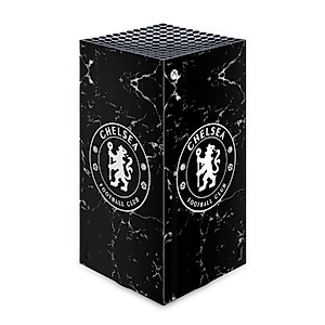 Head Case Designs Officially Licensed Chelsea Football Club Black Marble Mixed Logo Matte Vinyl Sticker Gaming Skin Case Cover Compatible with Xbox Series X Console
