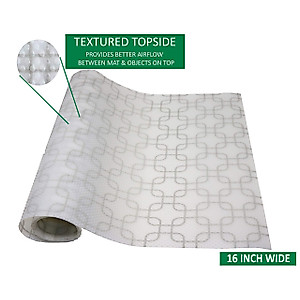 ACHub Premium Fridge Liner, BPA Free, Food Safe - Wider Roll Cut to Fit, Non Adhesive, Washable, Easy to Clean & Durable EVA Shelf Mats - FridgeFresh-Liner (10-FT, Grey)