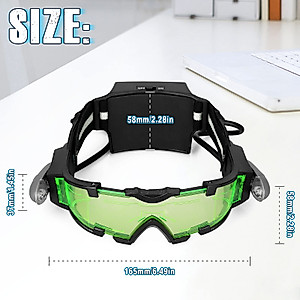 Uten Night vision Goggles for Kids, Adjustable Elastic Band Glasses with LED Light Beams, Spy Gear with Flip-Out Lights Green Lens, Spy Role Play, Birthday Gifts and Christmas Gifts for Kids.