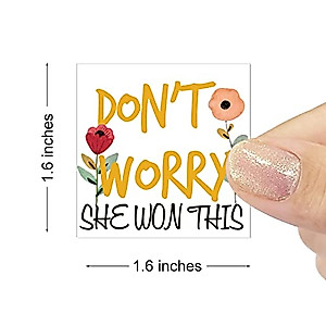 Don’t Worry She Won This Stickers,Thank You Stickers,Handmade Stickers,Small Shop Stickers,Envelopes Stickers for Small Business, Online Retailers,Handmade Goods,500 Labels Per Roll