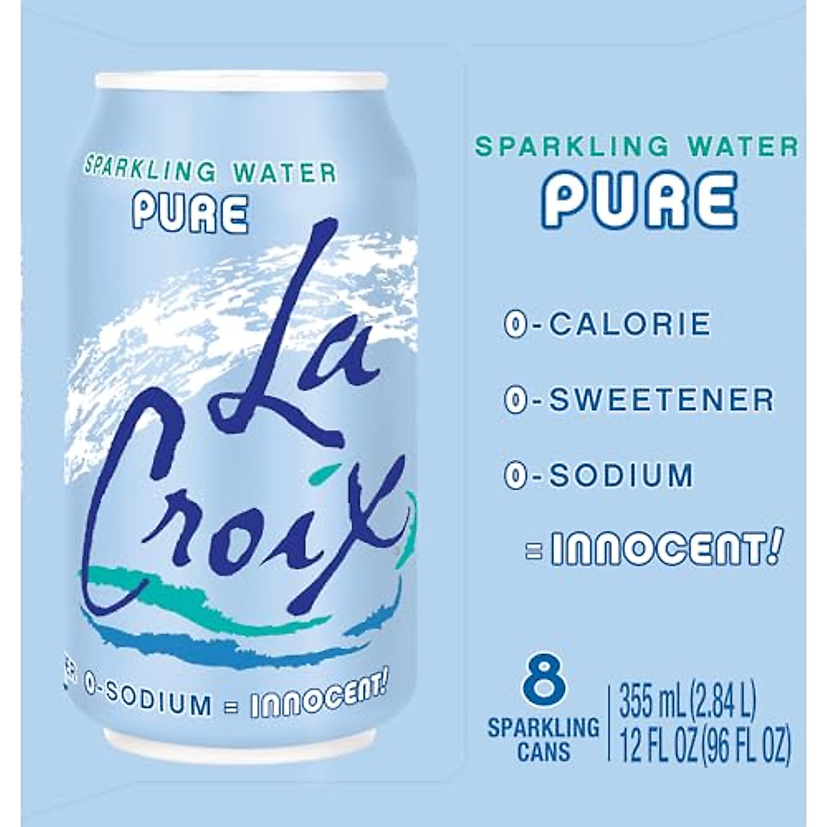 LaCroix Sparkling Water, Pure, 12 Fl Oz (pack of 8)