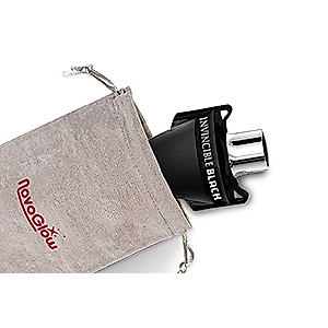 NovoGlow Invincible Black - Eau De Toilette Spray Perfume, Fragrance For Men- Daywear, Casual Daily Cologne Set with Deluxe Suede Pouch- 3.4 Oz Bottle- Ideal EDT Beauty Gift for Birthday, Anniversary