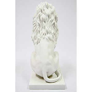 15" Sitting Down Aggressive Lion Statue Figurine Figure Vittoria Collection Made in Italy Indoor Outdoor Garden